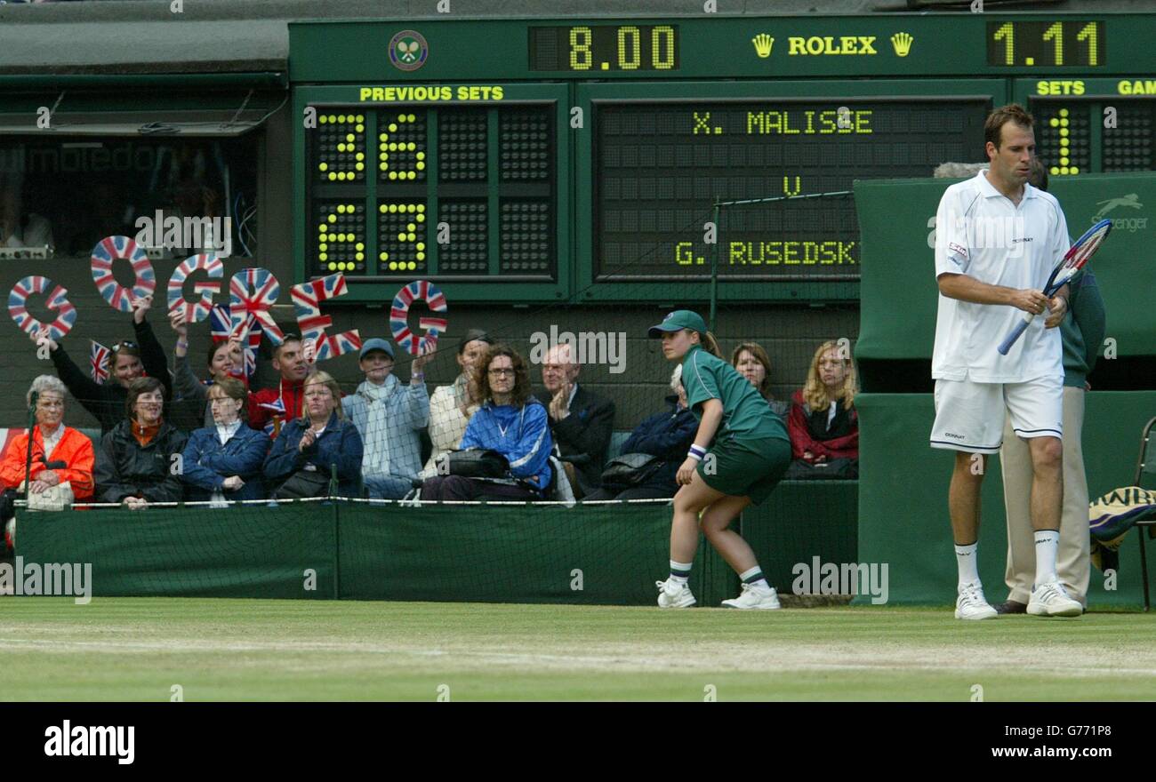 Rusedski at Wimbledon Stock Photo - Alamy