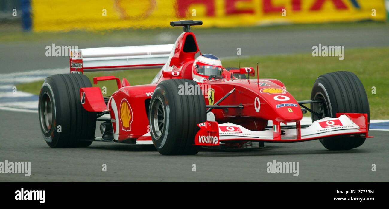 Brazilian rubens barrichello in his ferrari hi-res stock photography ...