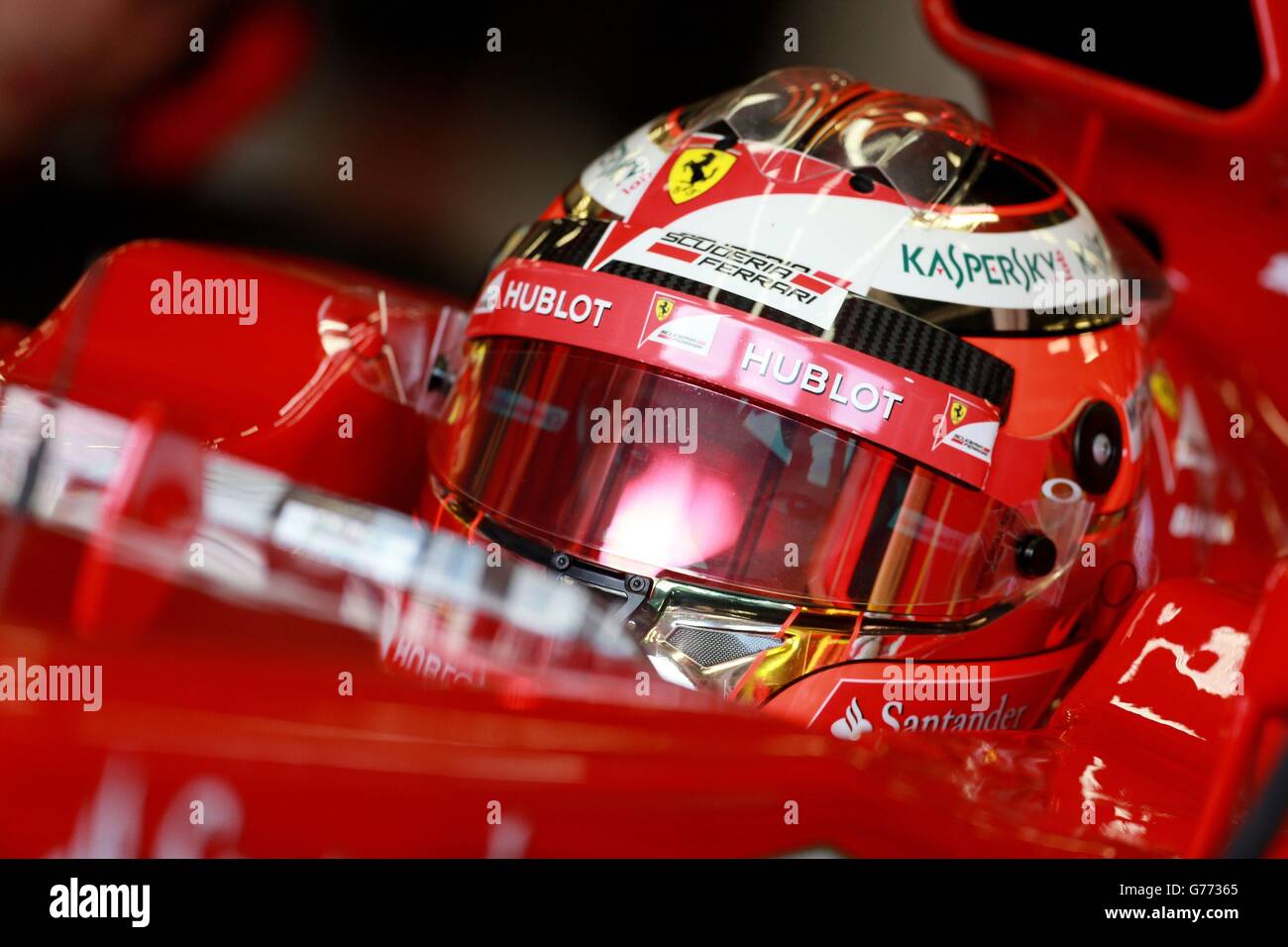 Jules Bianchi driving a Ferrari during Mid Season Testing at ...
