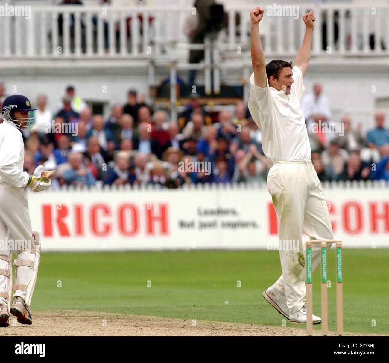 Sport cricket celebrating steve harmison hi-res stock photography and ...