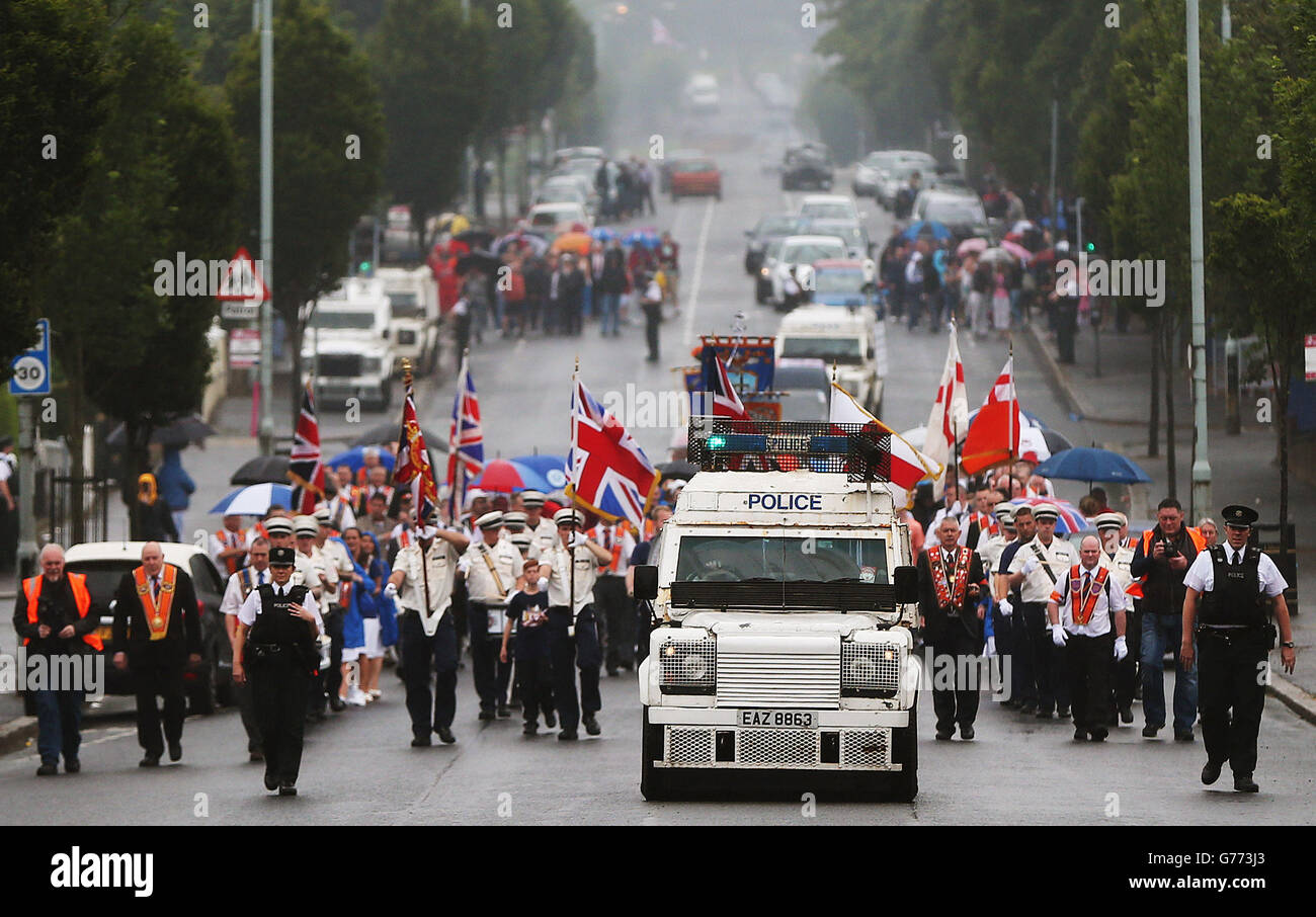 Twelfth of July celebrations - Belfast Stock Photo - Alamy