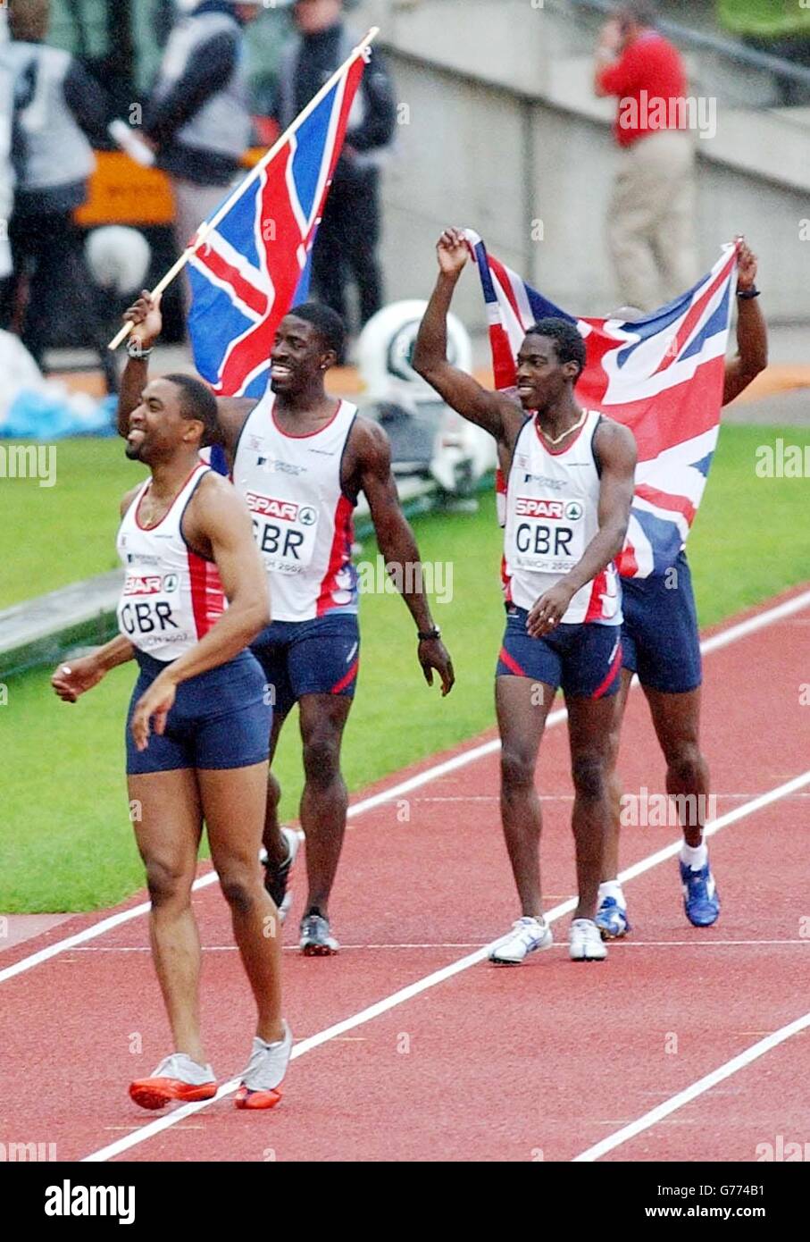 Great Britain win 4x100m relay Stock Photo - Alamy