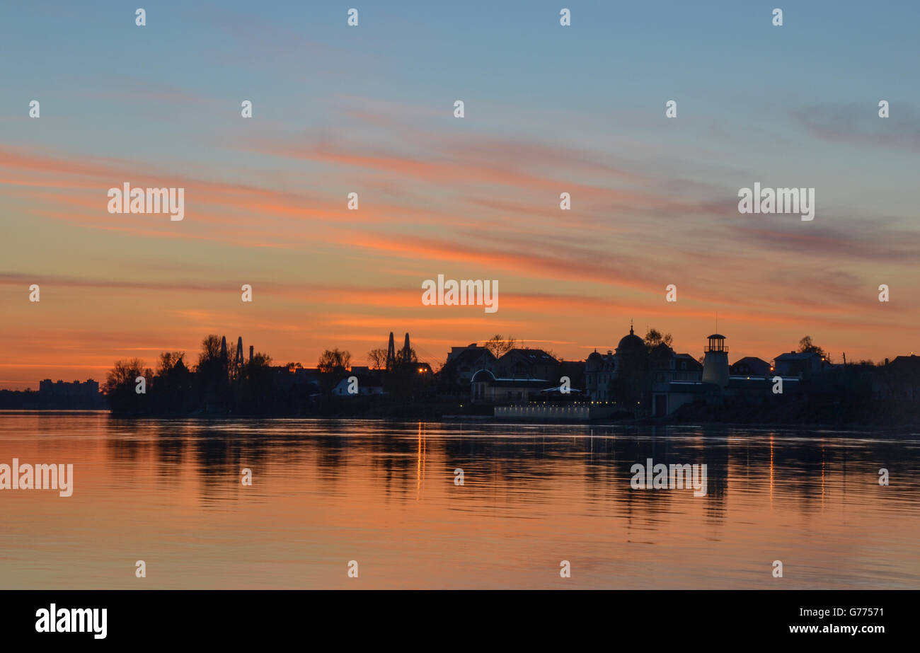 The last colors of spring sunset Stock Photo - Alamy