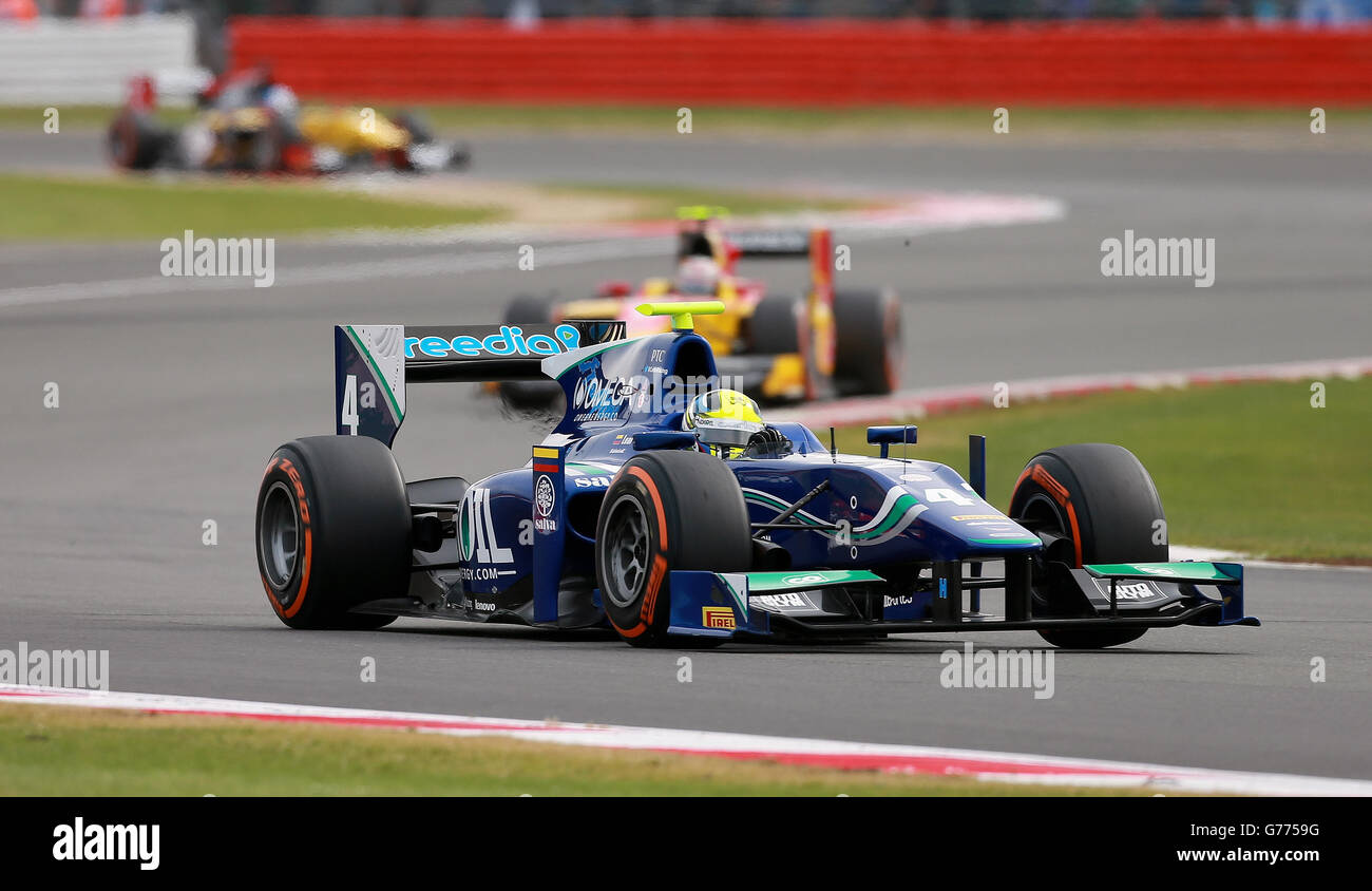Julian Leal during the GP2 Series race at the 2014 British Grand Prix ...