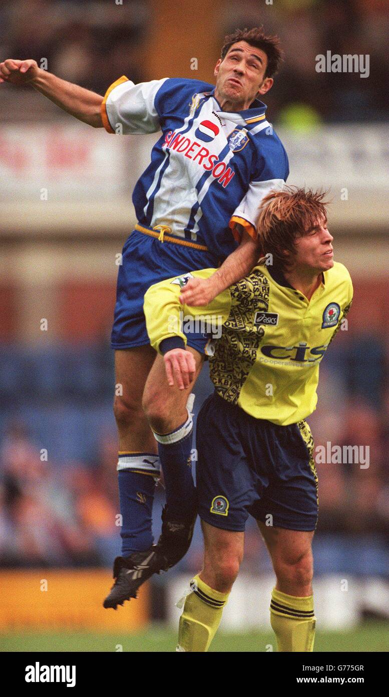 Guy Whittingham, Sheffield Wednesday (l), Garry Flitcroft, Blackburn ...
