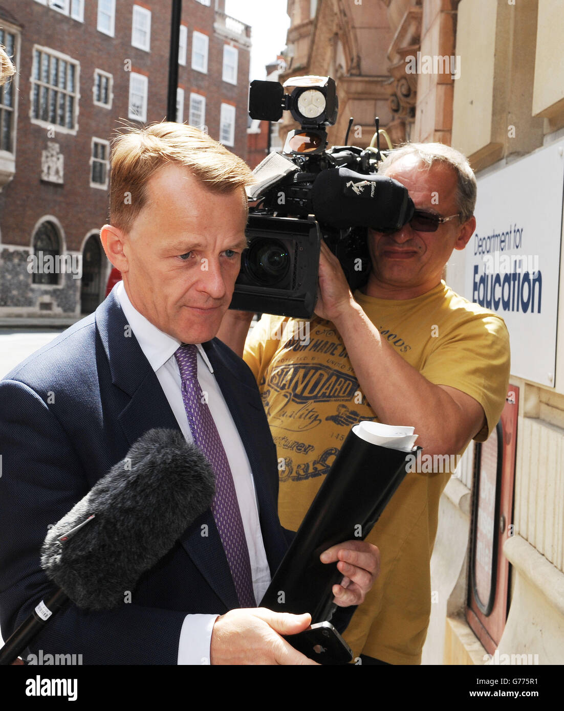 David Laws arrives at the Department of Education, London, as Prime ...