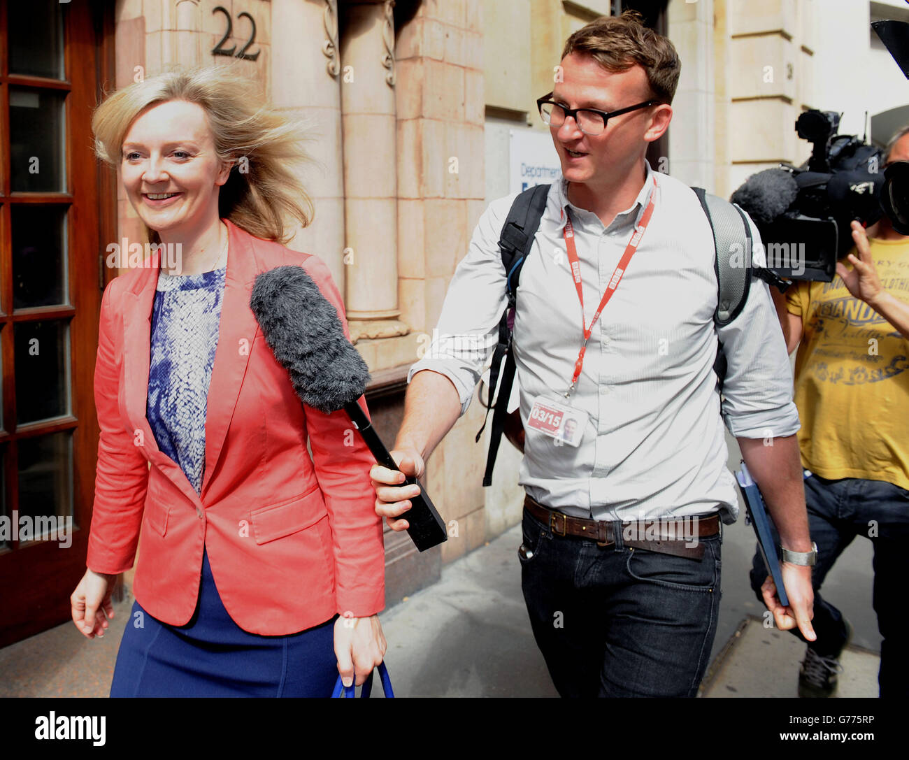 Newly appointed environment secretary Liz Truss outside the Department ...