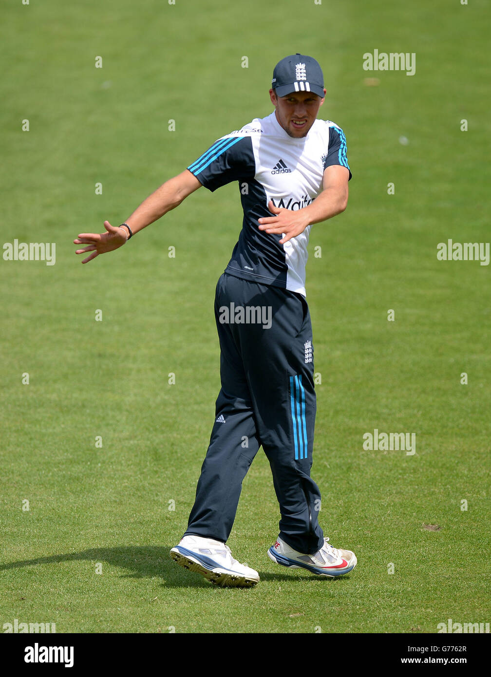 England's Simon Kerrigan during a nets session at Lord's Cricket Ground ...