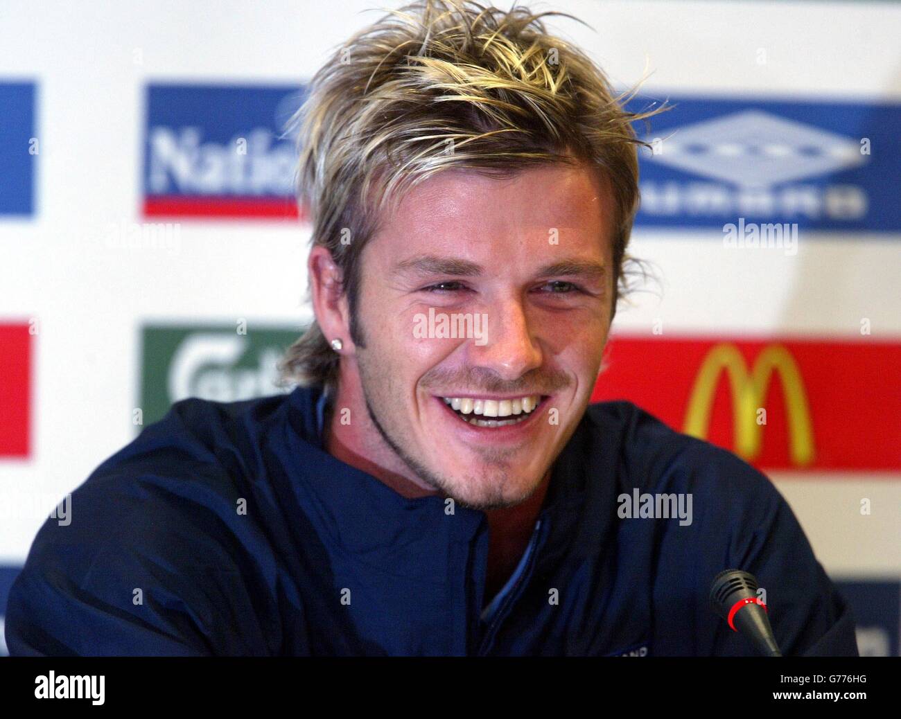 England press conference - Beckham Stock Photo - Alamy