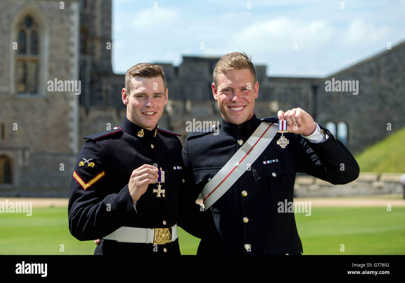 Army medic Lance Corporal Wesley Masters with his Military Cross (left ...