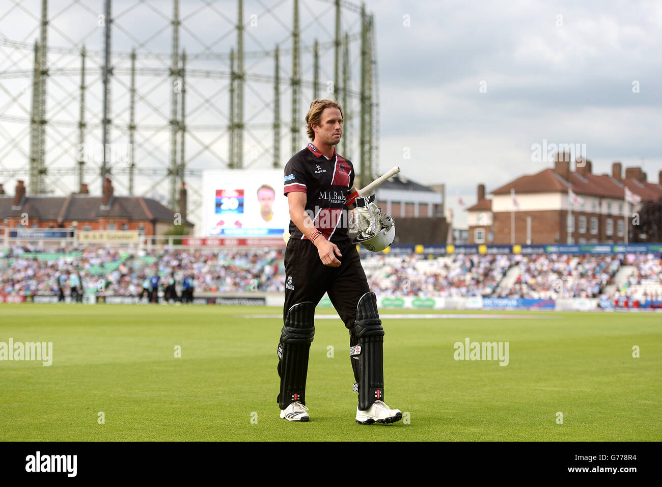 Cricket - NatWest T20 Blast - Surrey v Somerset - Kia Oval Stock Photo ...
