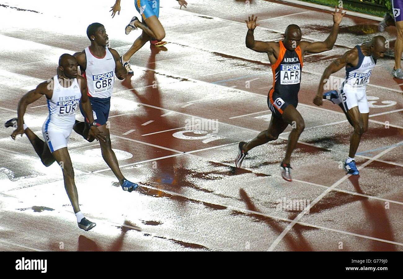 Great britains dwain chambers in action hi-res stock photography and ...