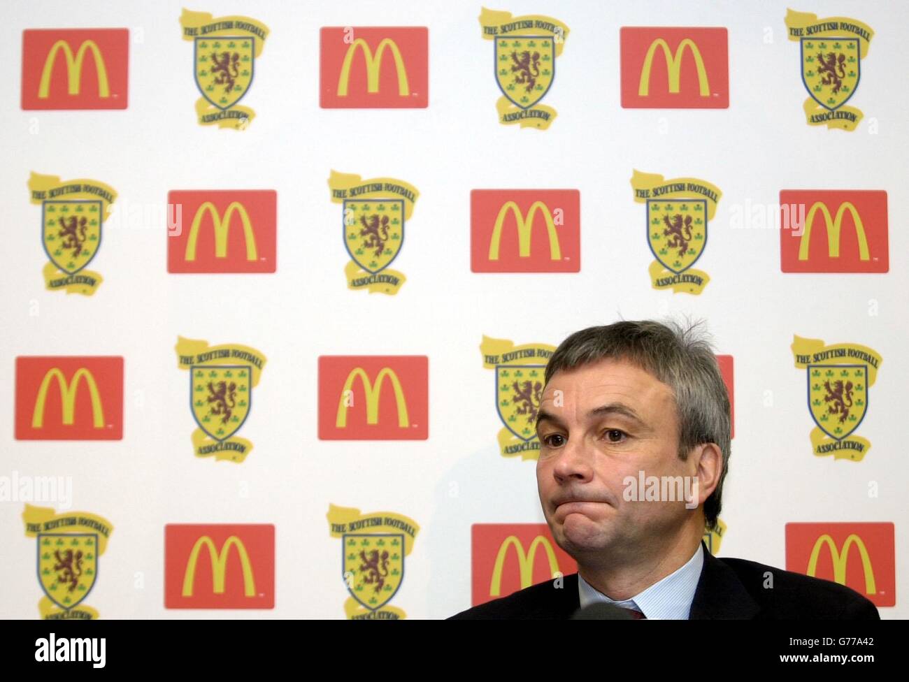 Scottish Football Association Chairman David Taylor announces a ...