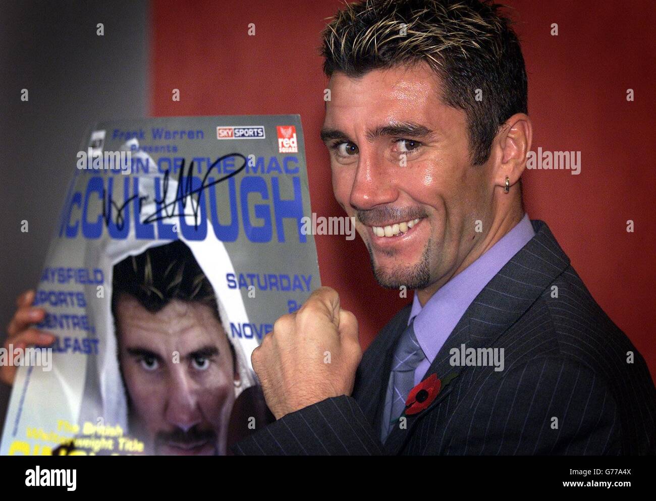 Boxer Wayne McCullough during a press conference in Belfast. McCullough ...