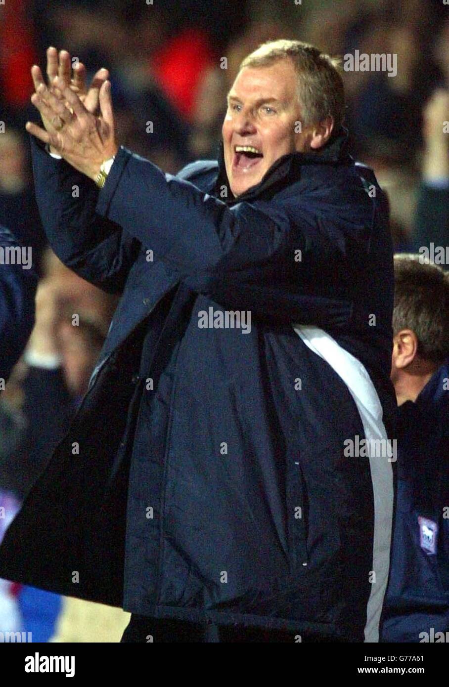 Ipswich Town's Joe Royle celebrates Ipswich goal scored by Darren Bent ...