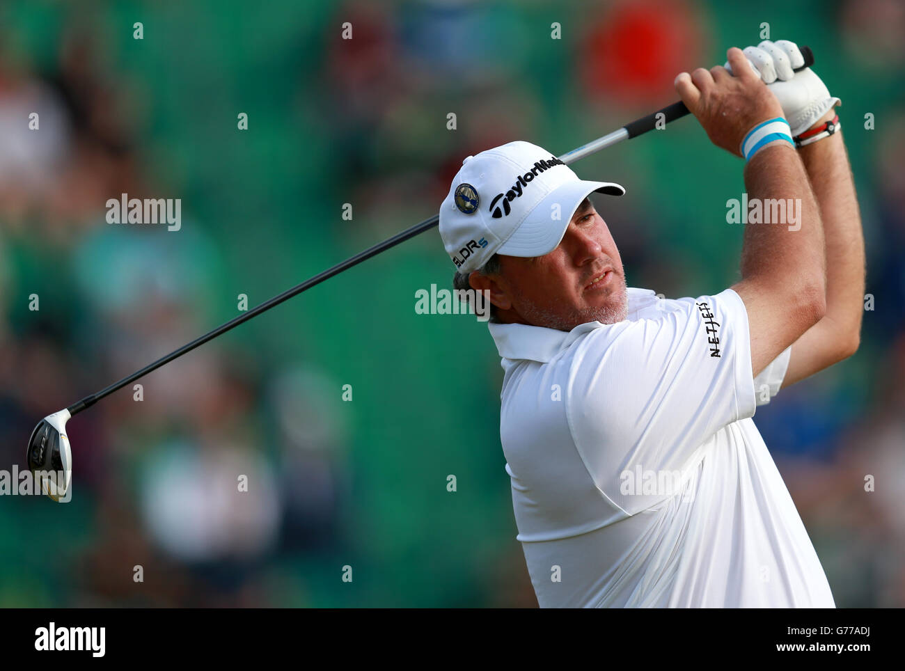 USA's Boo Weekley tees off the 4th during day two of the 2014 Open ...