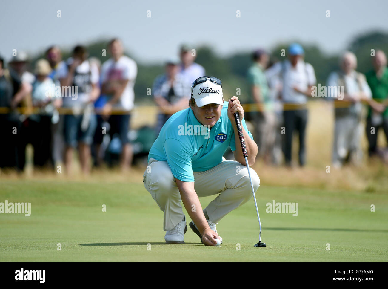 South Africa's George Coetzee on the 17th green during day two of the ...