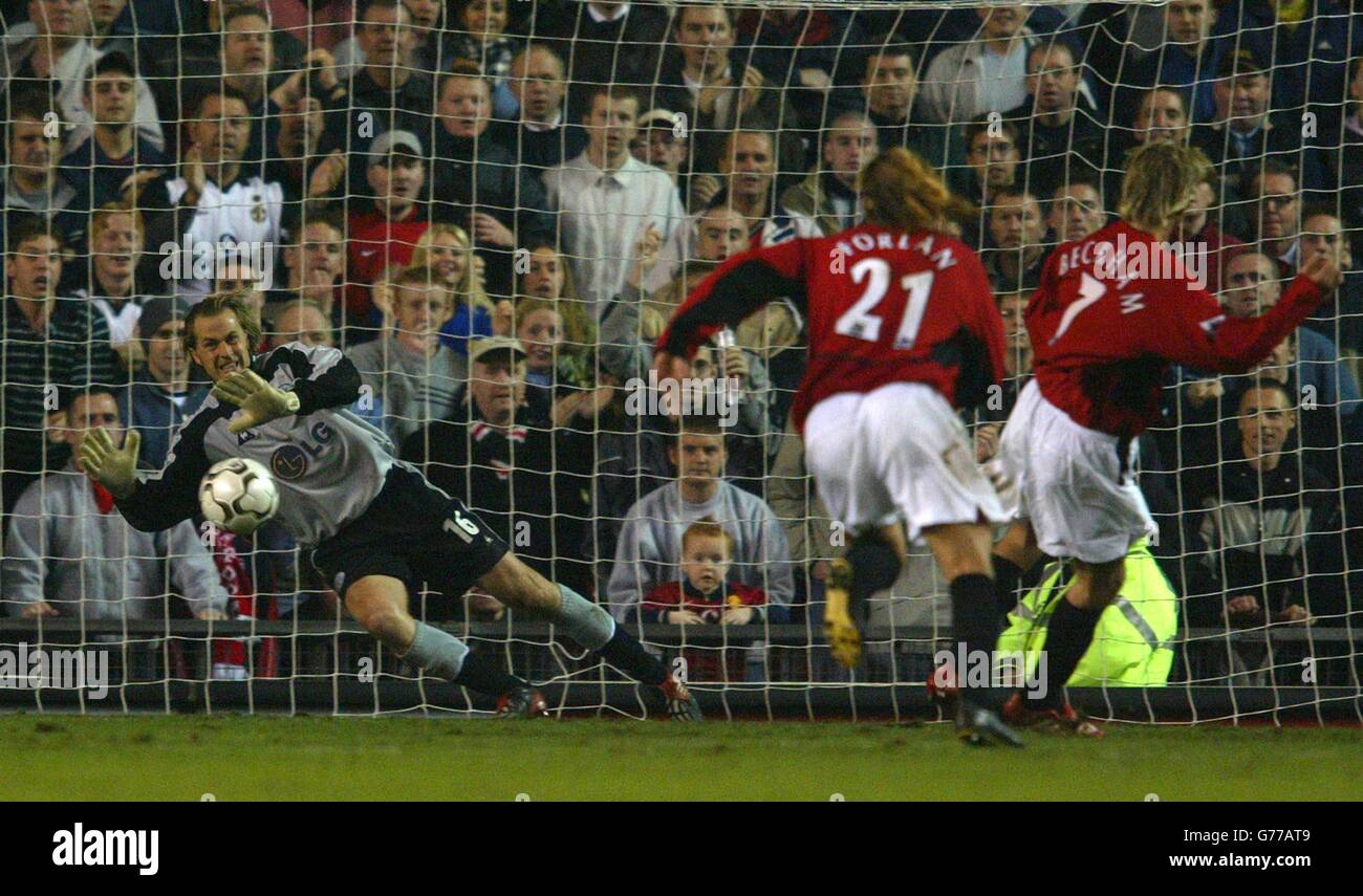 Football action scoring david beckham hi-res stock photography and ...