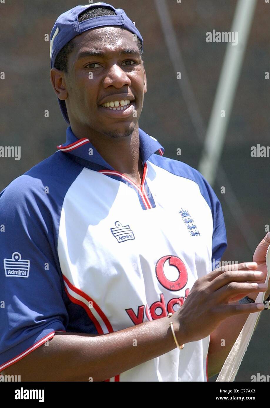 Alex Tudor in the nets at The Gabba Stock Photo - Alamy
