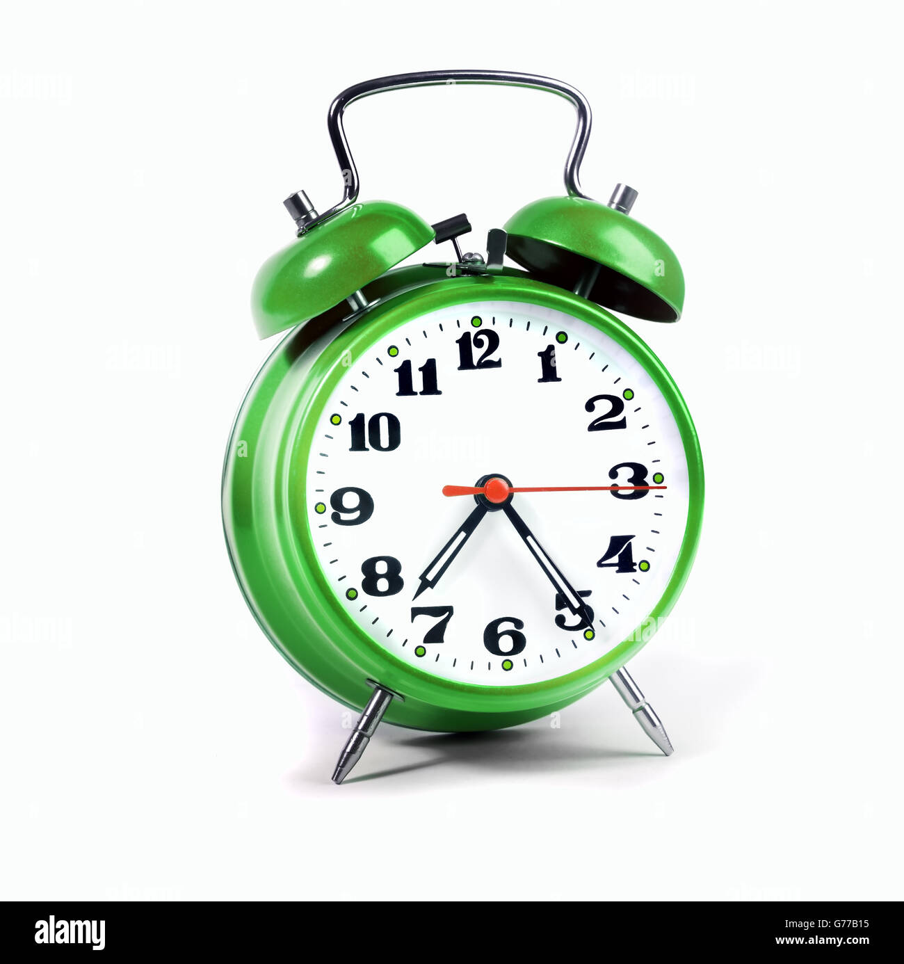 Retro black alarm clock Cut Out Stock Images & Pictures - Alamy