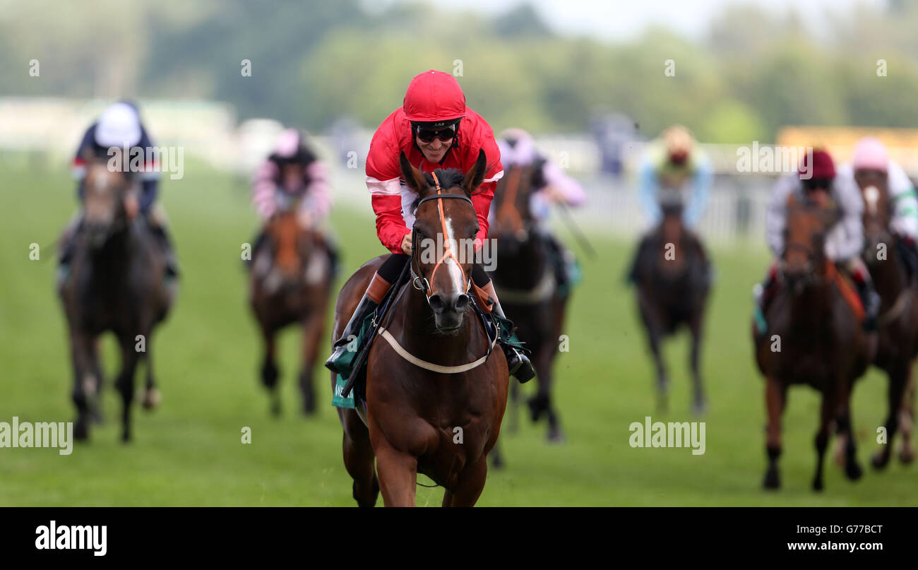 Horse Racing - Party in the Paddock - Newbury Racecourse Stock Photo ...