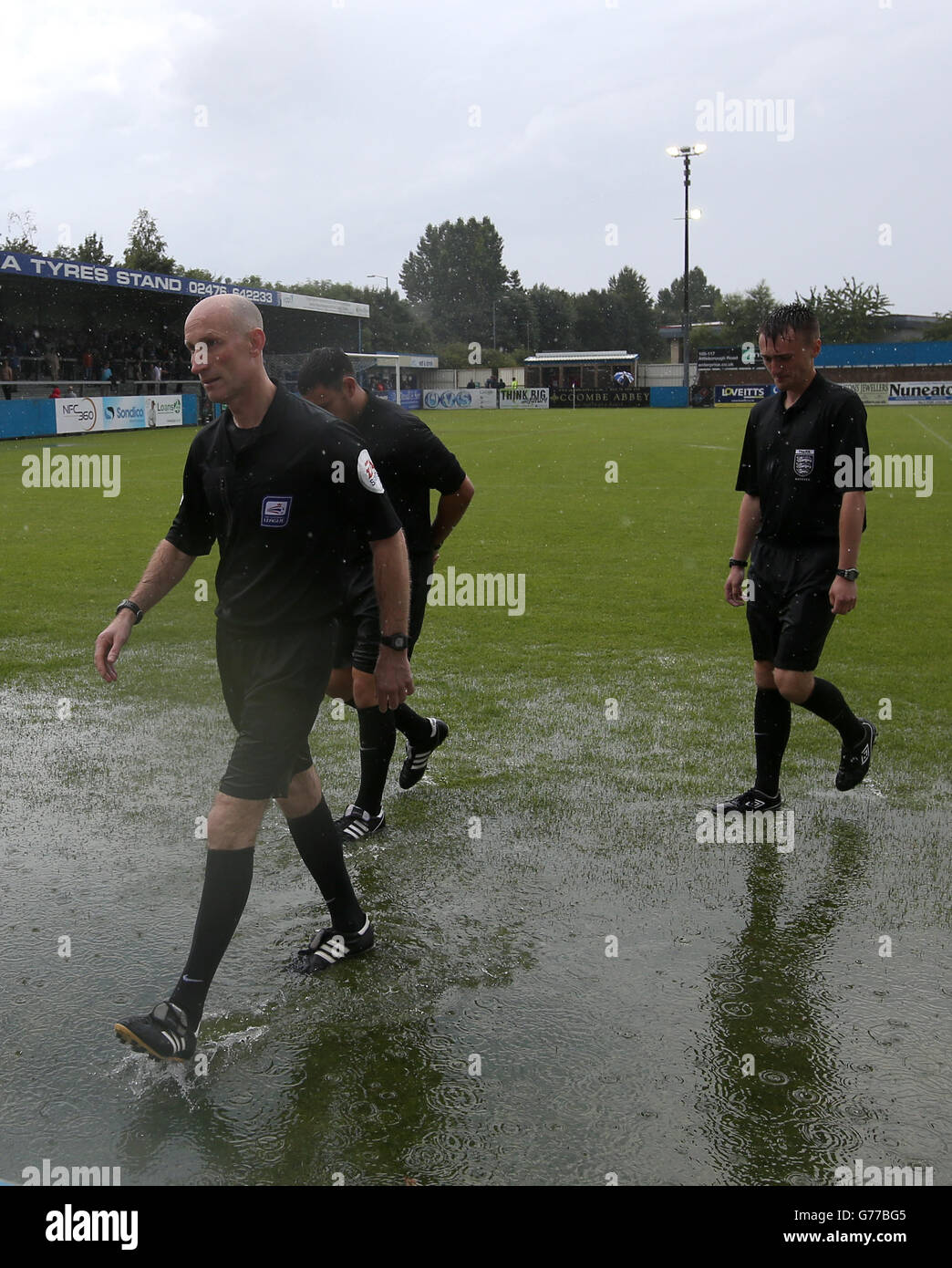 Waterlogged football pitch hi-res stock photography and images - Alamy