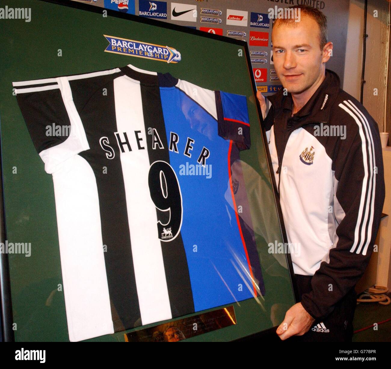 Newcastle United's Alan Shearer at Old Trafford, Manchester, is ...