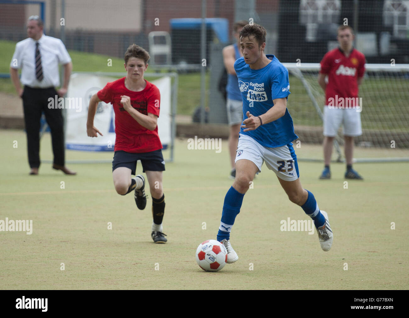 Soccer - Street Games Football Pools Fives - Chesterfield Stock Photo ...