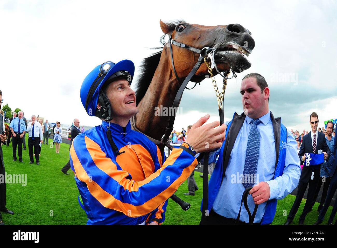Colm O'Donoghue after winning the Darley Irish Oaks during Darley Irish ...