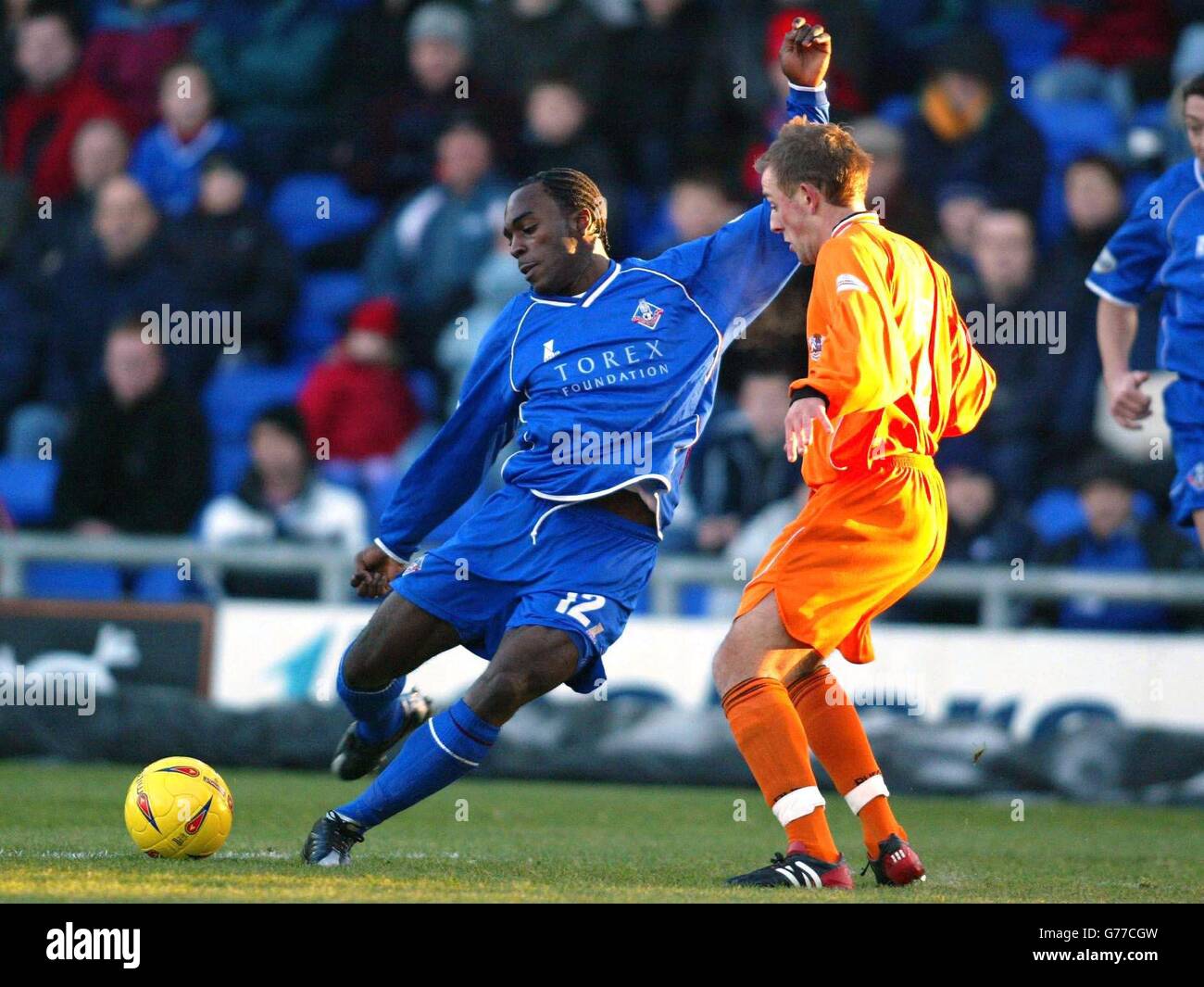 During the nationwide division two match at boundary park hi-res stock ...