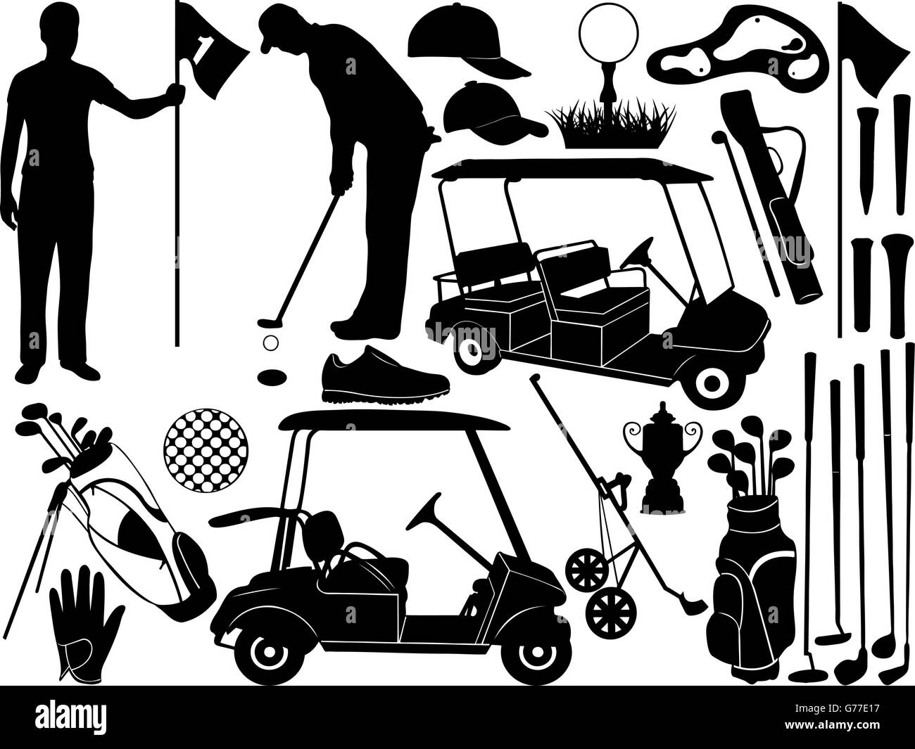 Black golf bag Black and White Stock Photos & Images - Alamy
