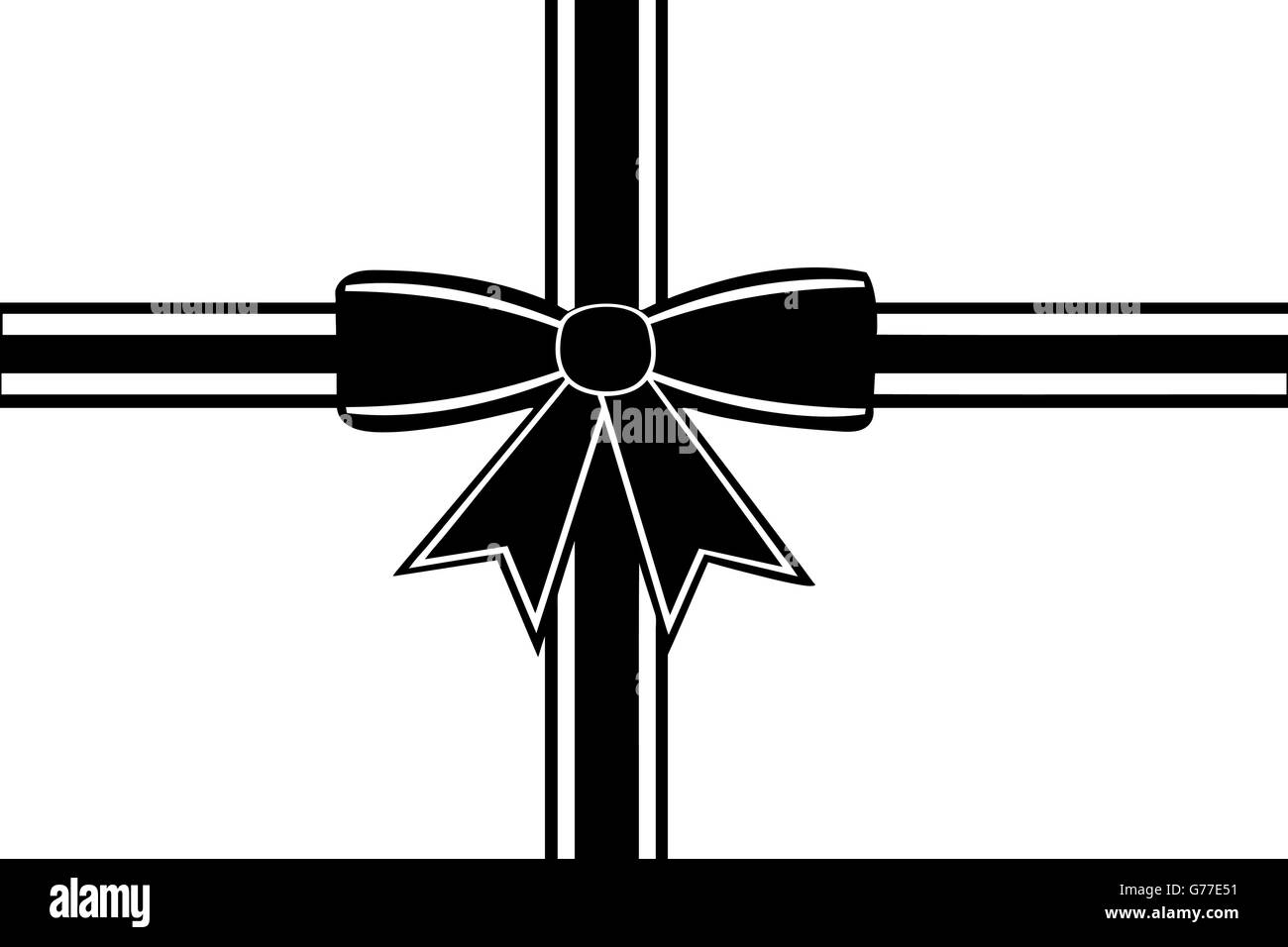 Tied black ribbon Stock Vector Images - Alamy