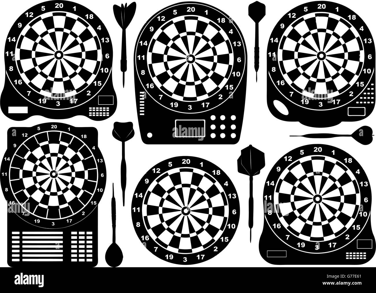 Set of electronic dartboards Stock Vector Image & Art - Alamy