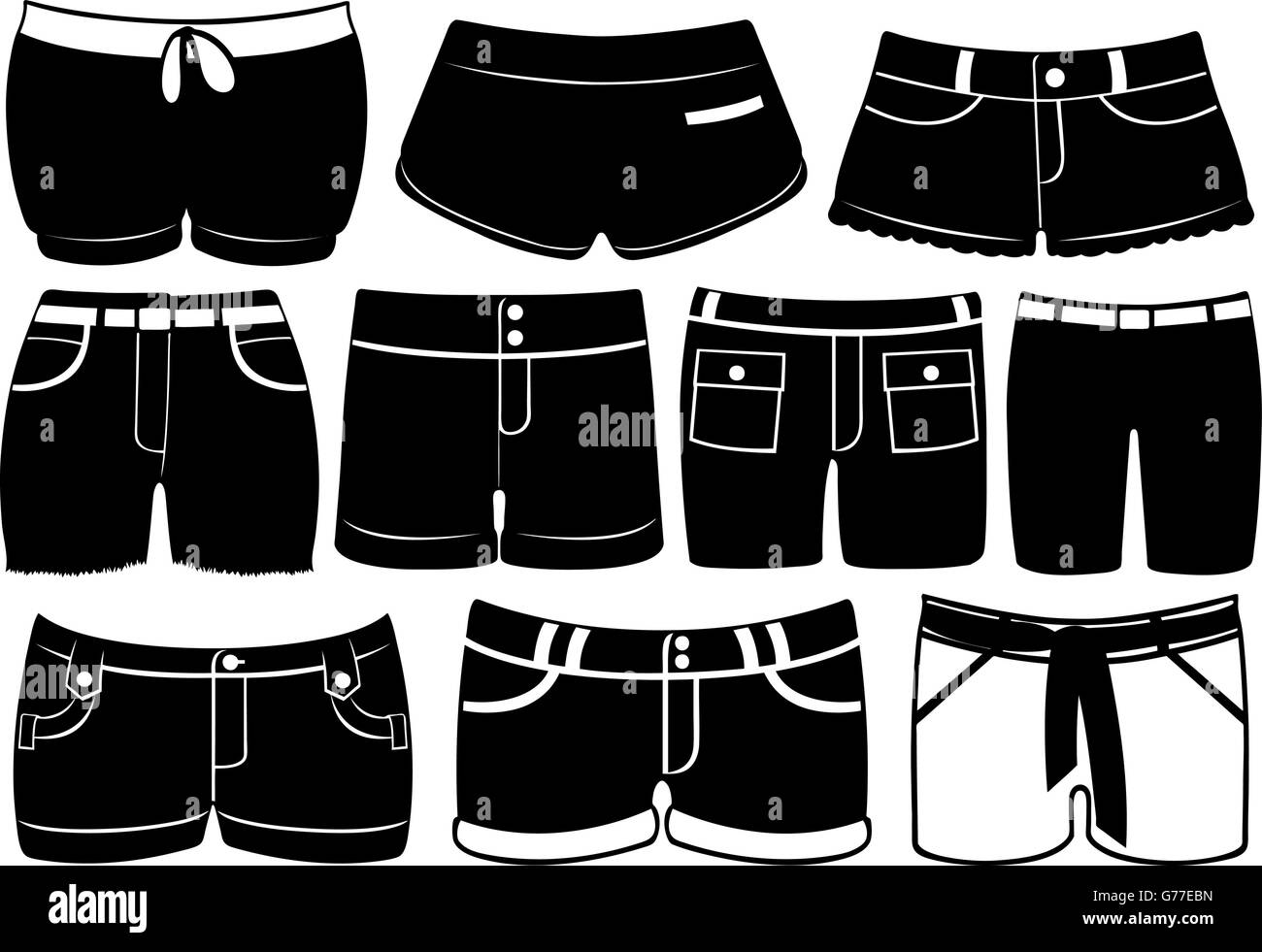Set of different shorts Stock Vector Image & Art - Alamy
