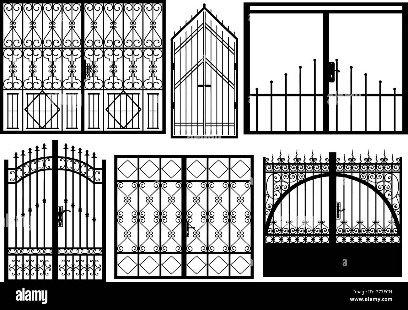 Decorative iron gates Stock Vector Images - Alamy
