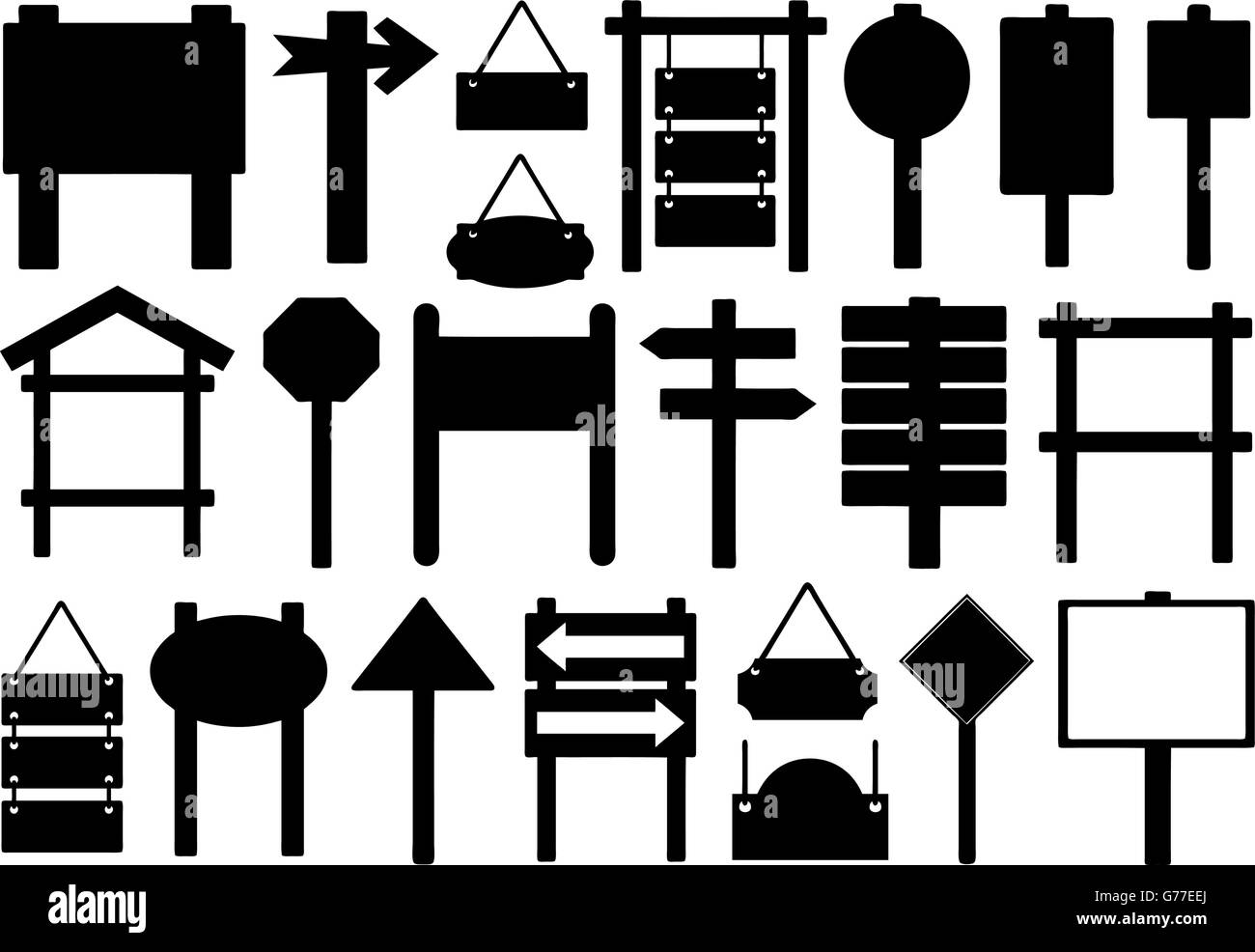 Set of different directional signs Stock Vector Image & Art - Alamy