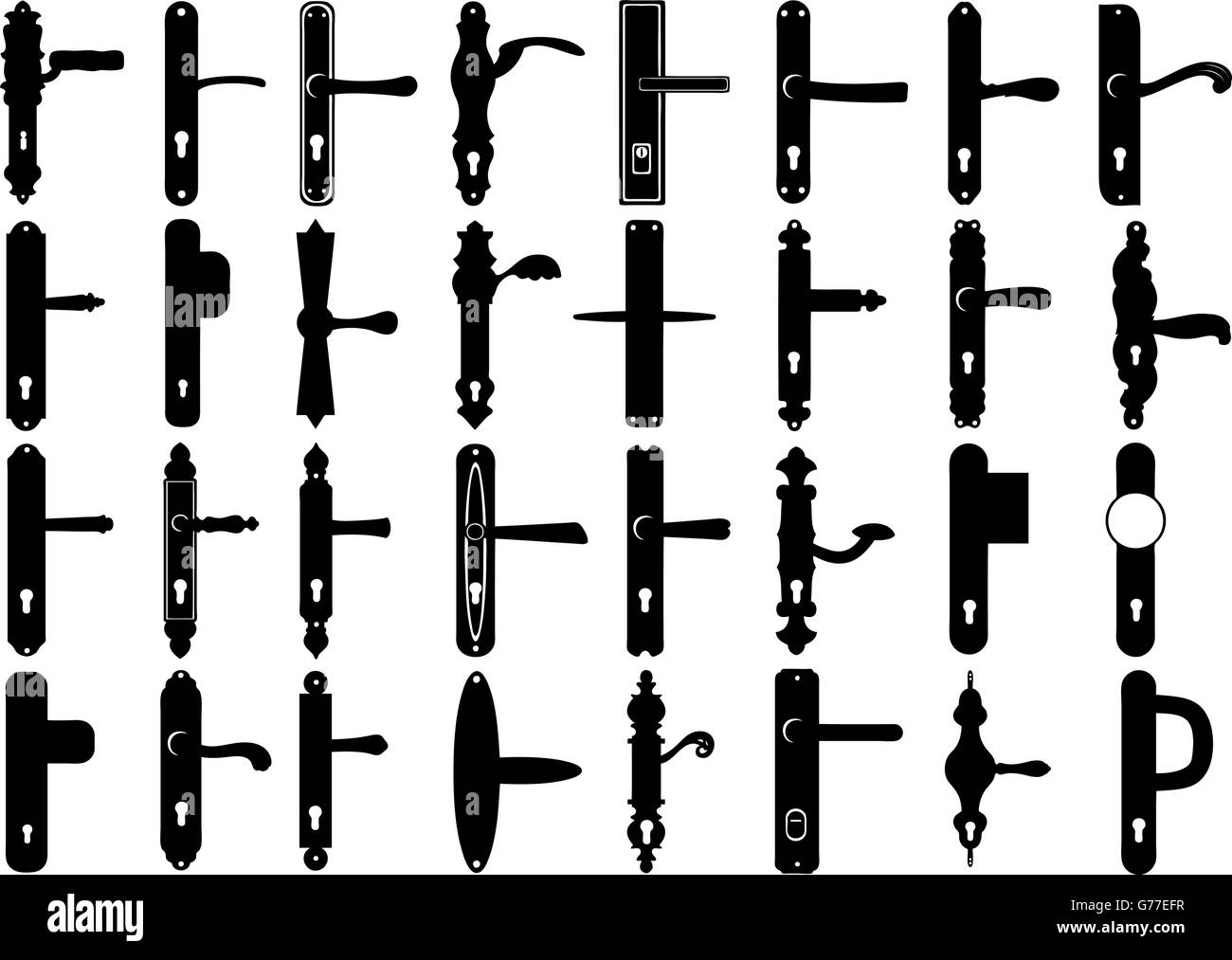 Old door latch house Stock Vector Images - Alamy