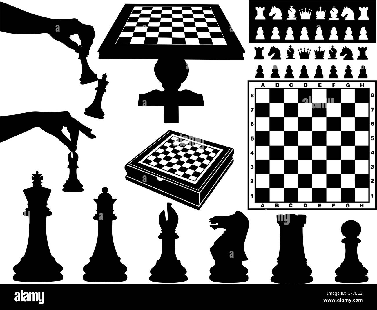 Illustration of chess pieces Stock Vector Image & Art - Alamy