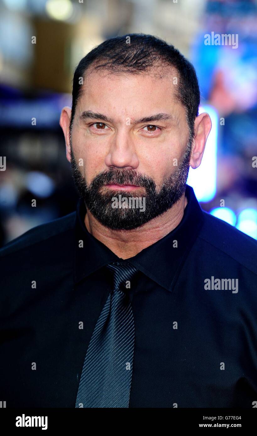 David Bautista attending the premiere of Guardians Of The Galaxy at the ...