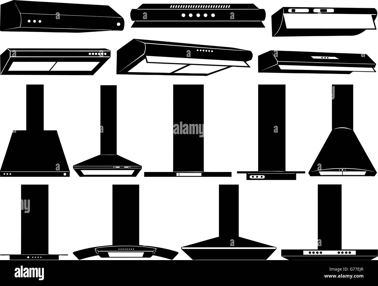 Cooker hood isolated on Stock Vector Images - Alamy