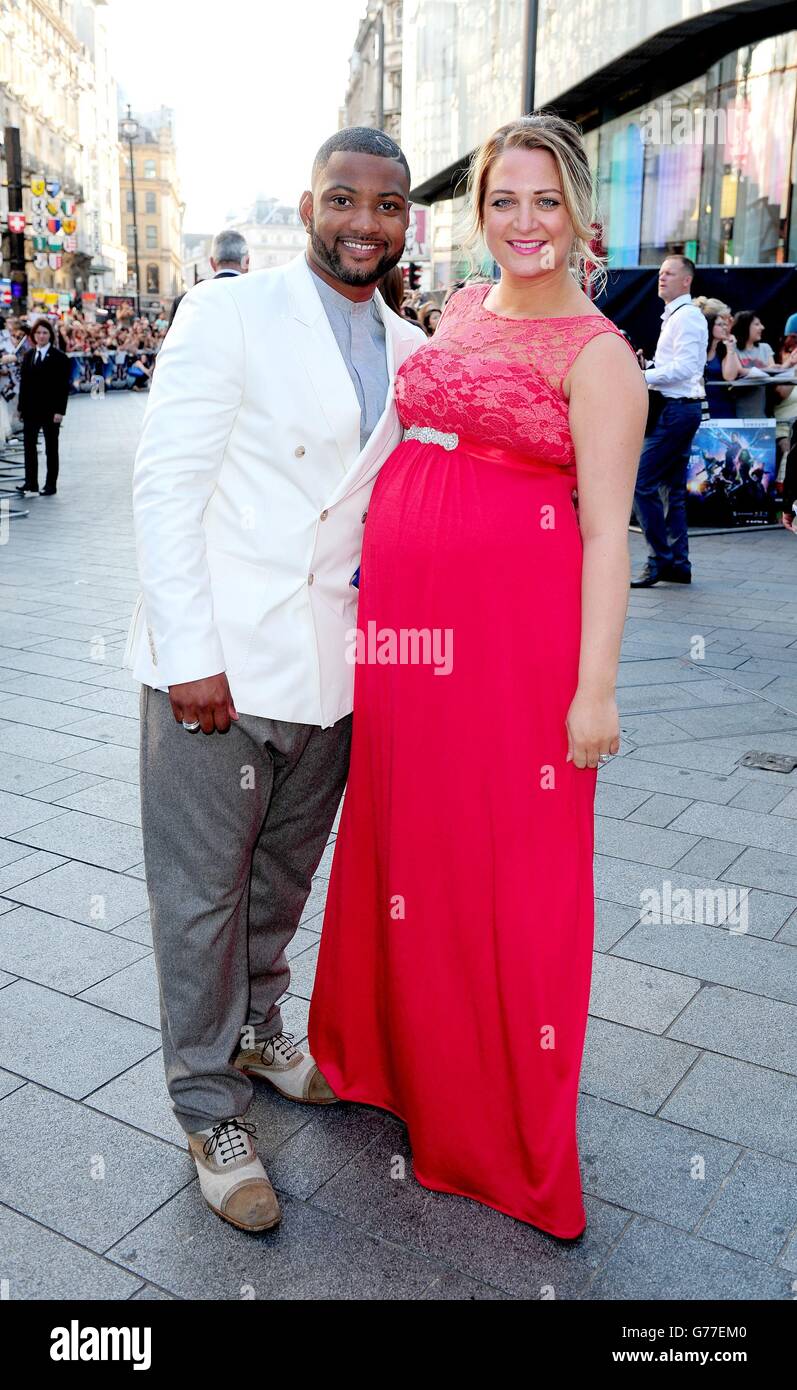 Guardians of the Galaxy Premiere - London. JB Gill and his wife Chloe ...