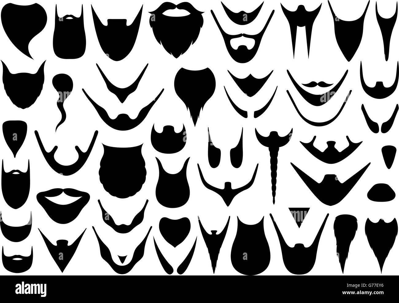Set of different beards Stock Vector Image & Art - Alamy