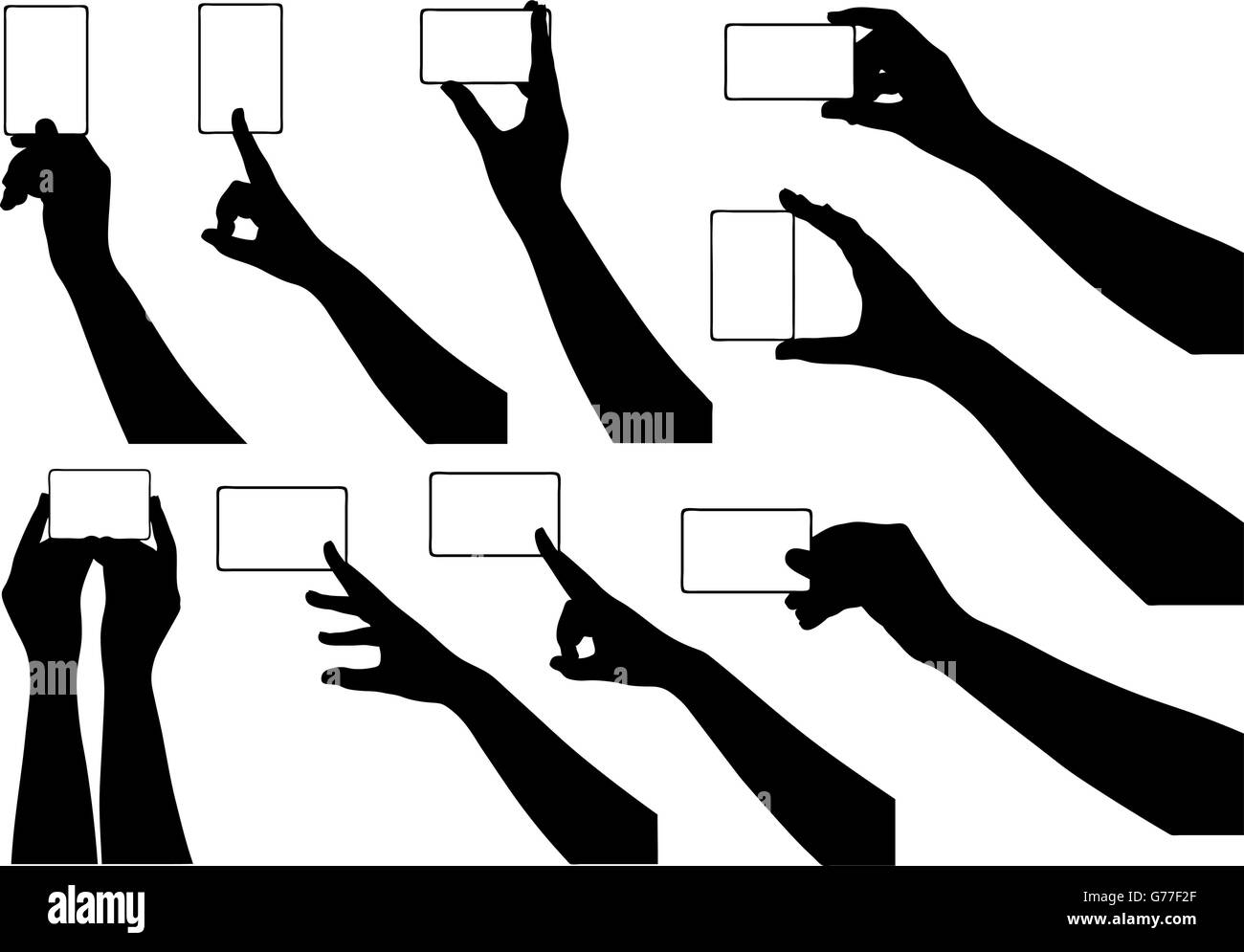 Hands holding business cards Stock Vector Image & Art - Alamy