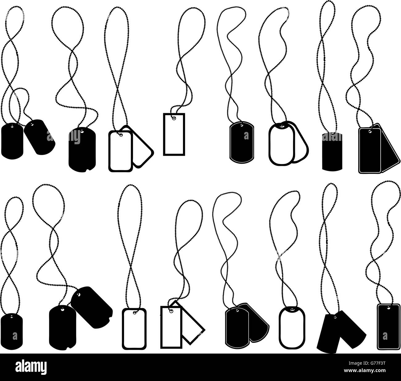 Set of different dog tags Stock Vector Image & Art - Alamy