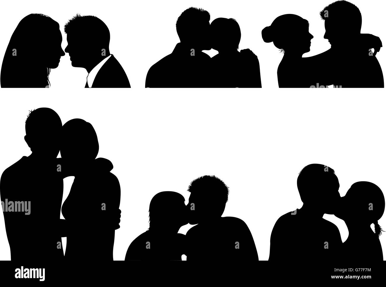 Set of couple in different positions Stock Vector Image & Art - Alamy