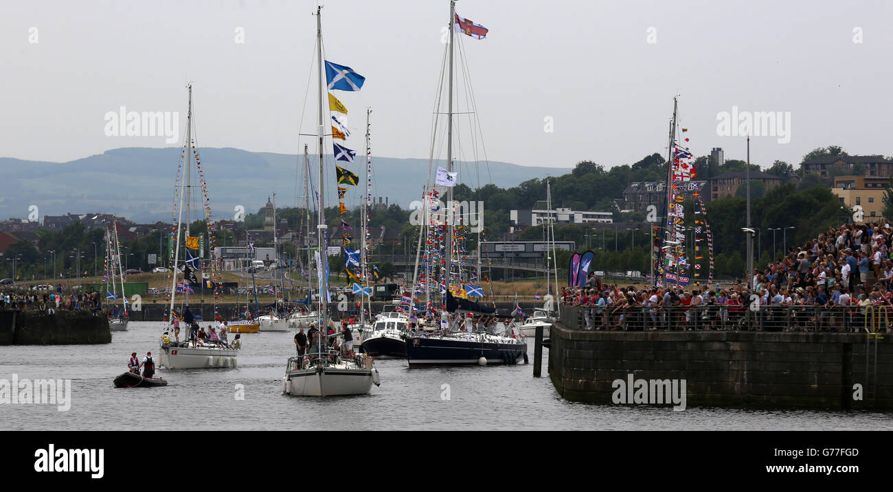 The largest flotilla ever seen on the River Clyde sails into Glasgow ...
