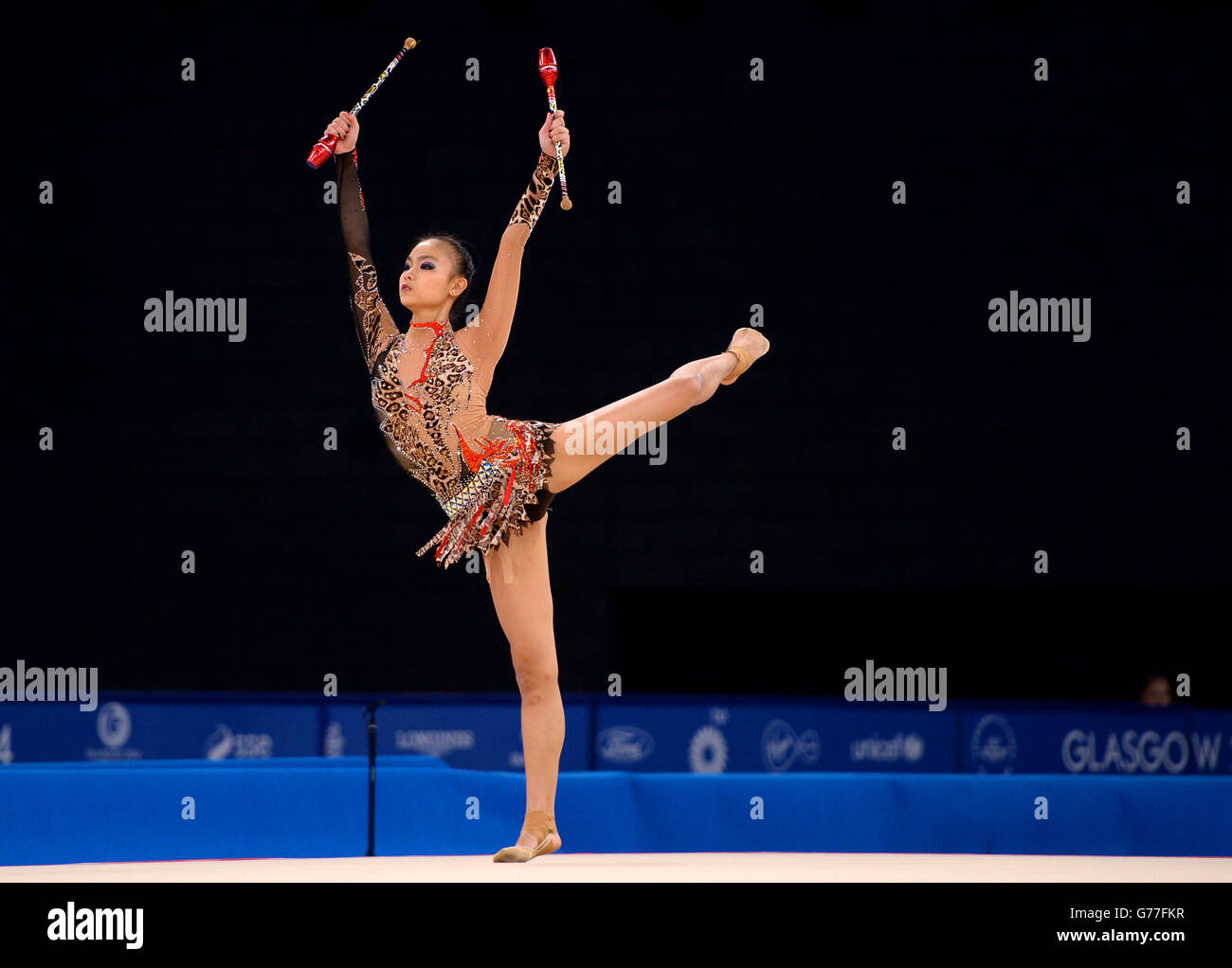Malaysia's Amy Dict Weng Kwan competes in the Rhythmic Gymnastics ...
