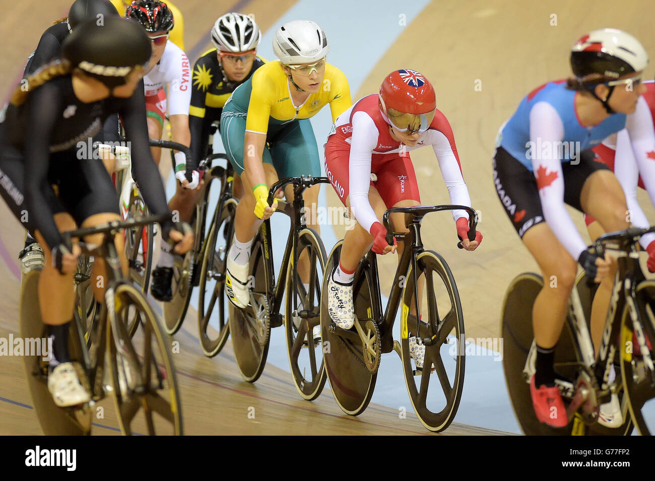 Team England's Laura Trott in the 10km scratch race at the Sir Chris ...