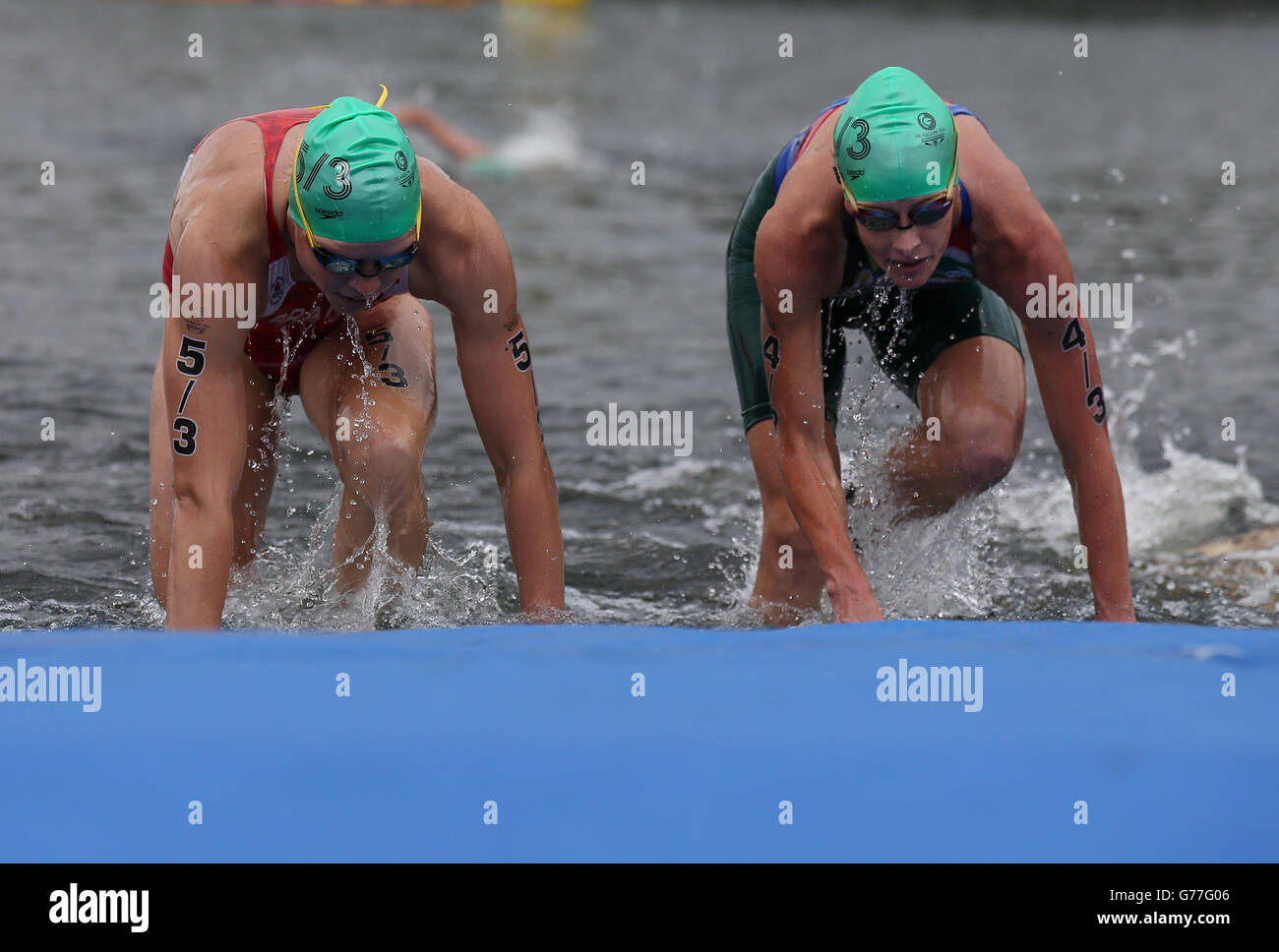 (left to right) Canada's Sarah-Anne Brault and South Africa's Gillian ...