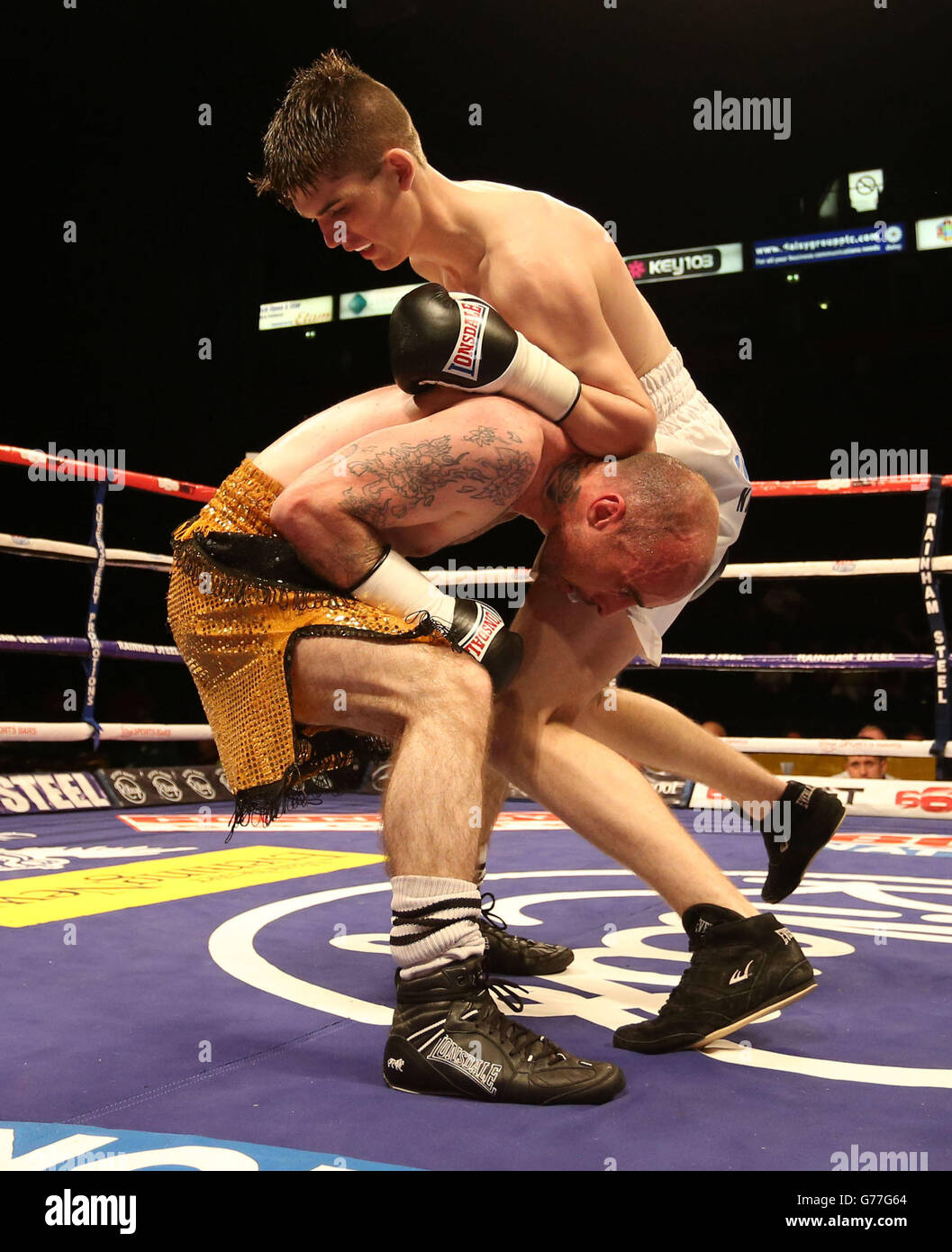 Boxing - Phones4U Arena - Manchester. McCauley McGowan (right) in ...